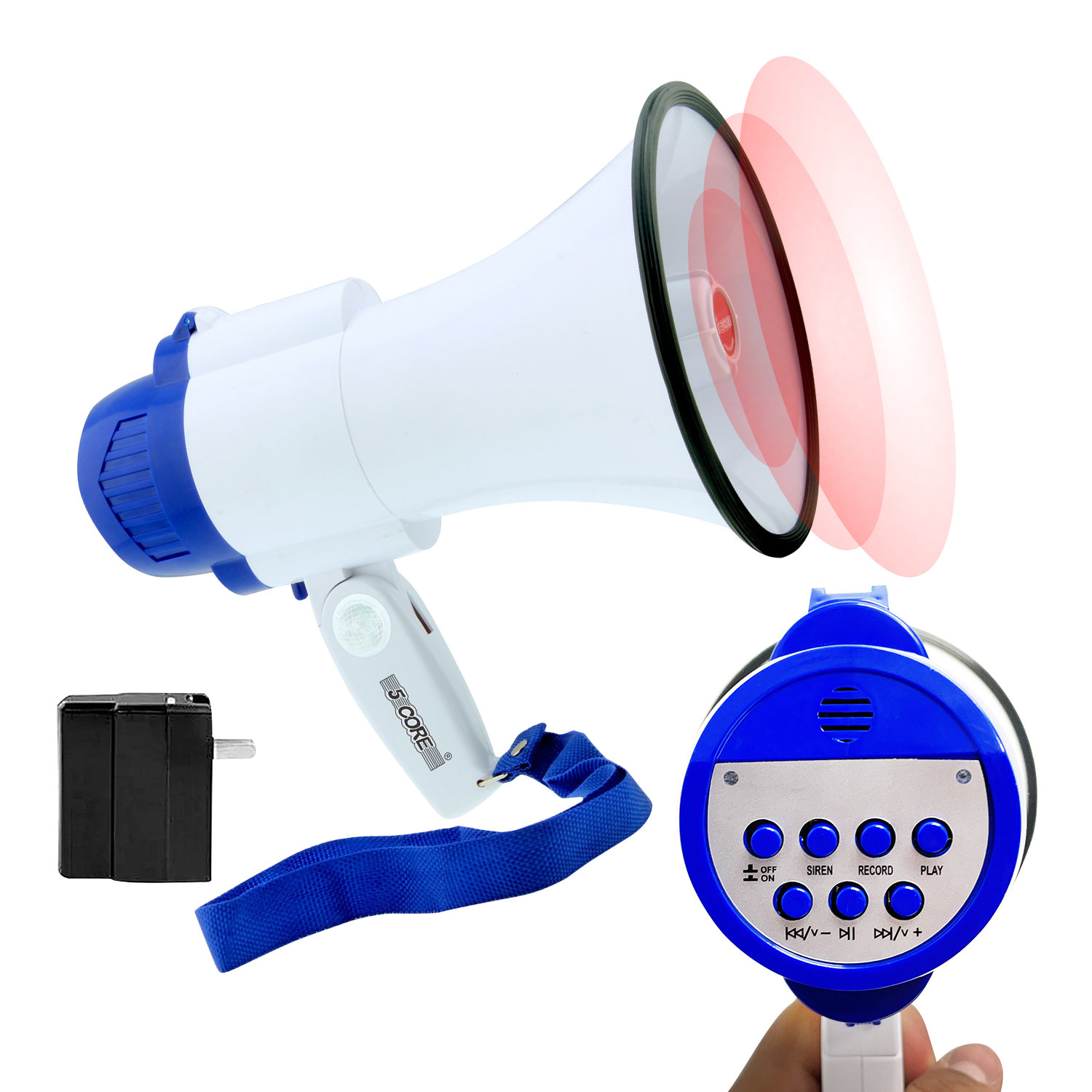 5 Core Mini Portable Megaphone 30W Bullhorn Loudspeaker w Siren Adjustable Volume - Wayfair Canada