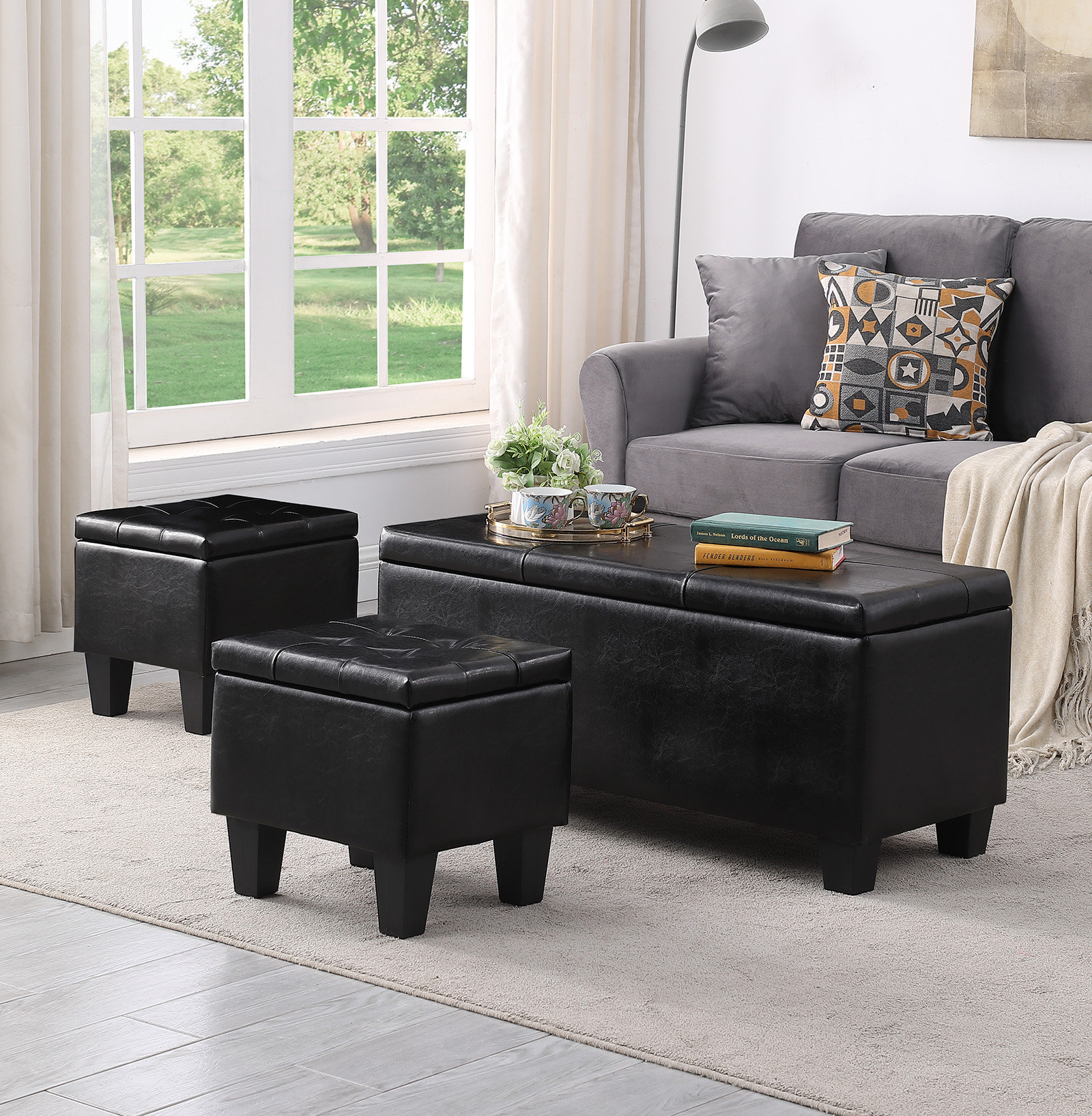 Red Barrel Studio® Alaiyna Faux Leather Storage Bench | Wayfair