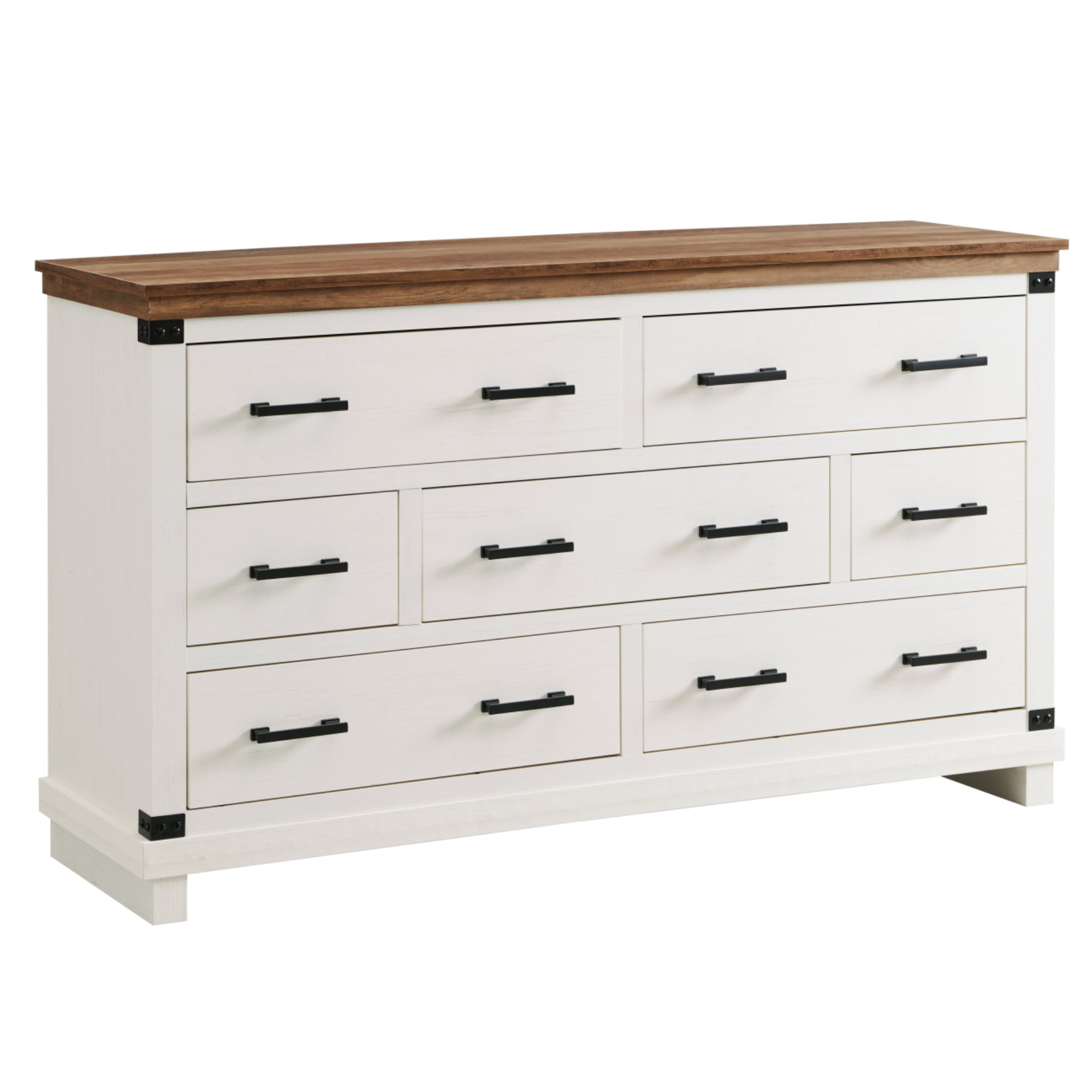 Gracie Oaks Commode à 7 tiroirs Addeline l 54 po Farmhouse et ...