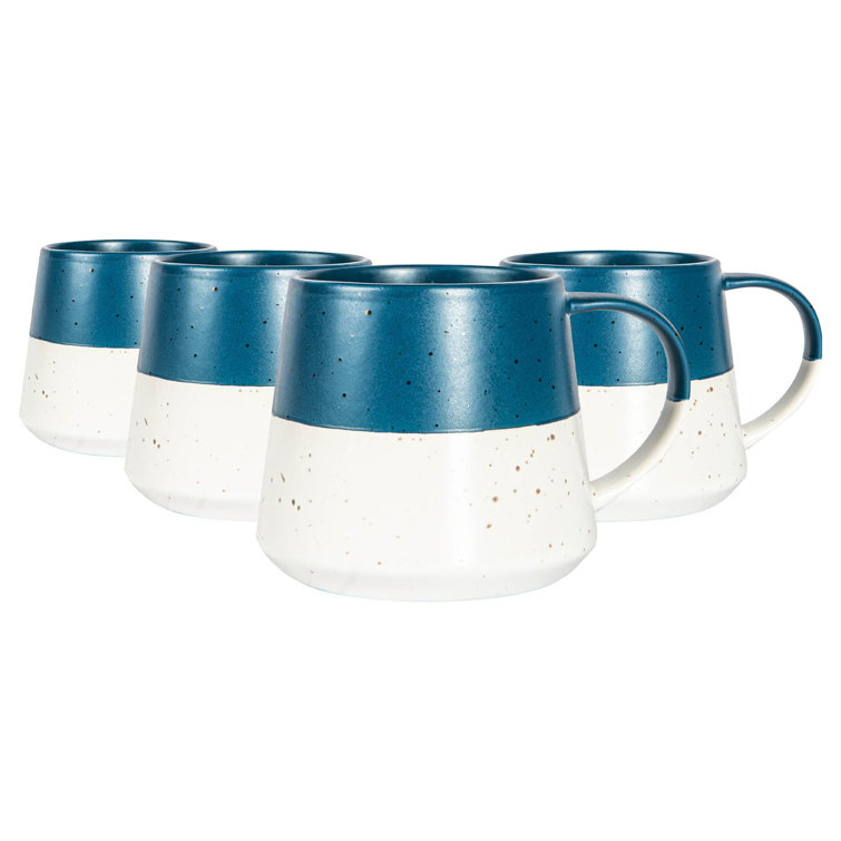 Nicola Spring Dipped Flecked Stoneware Belly Mugs - 370ml & Reviews ...