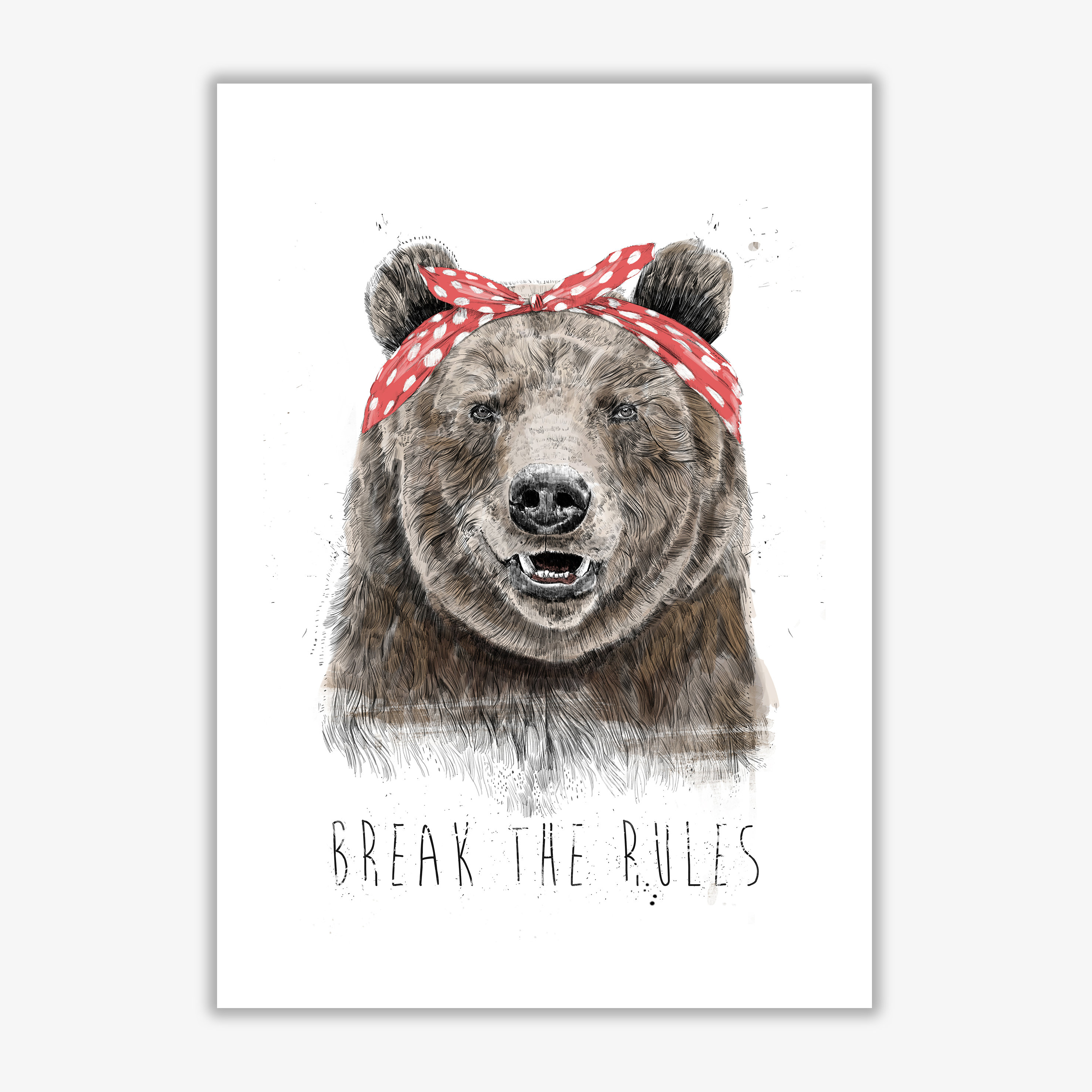 East Urban Home Break the Rules Grizzly - Graphic Art Print on Paper ...