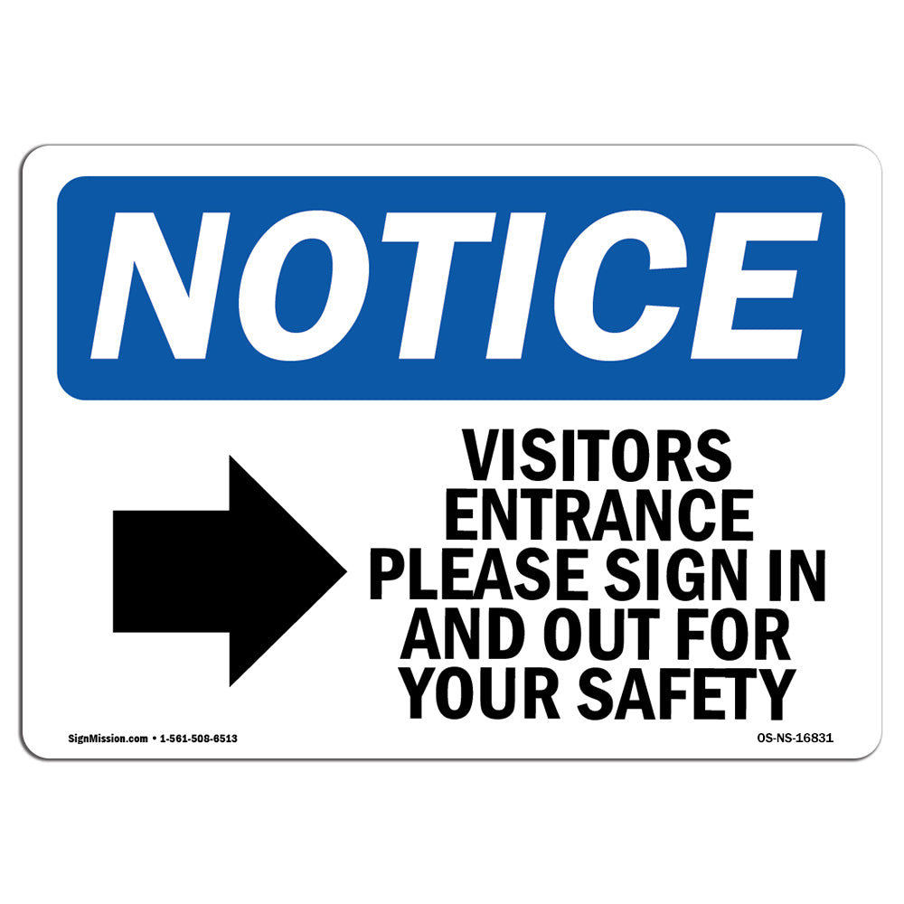 SignMission Notice Visitor Entrance Please Sign | Wayfair