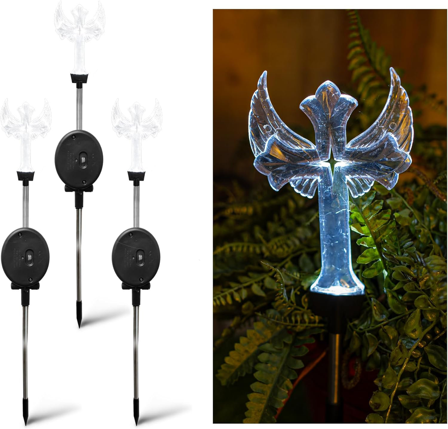 Crosslight Black Solar Powered Integrated LED Pathway Light | Wayfair