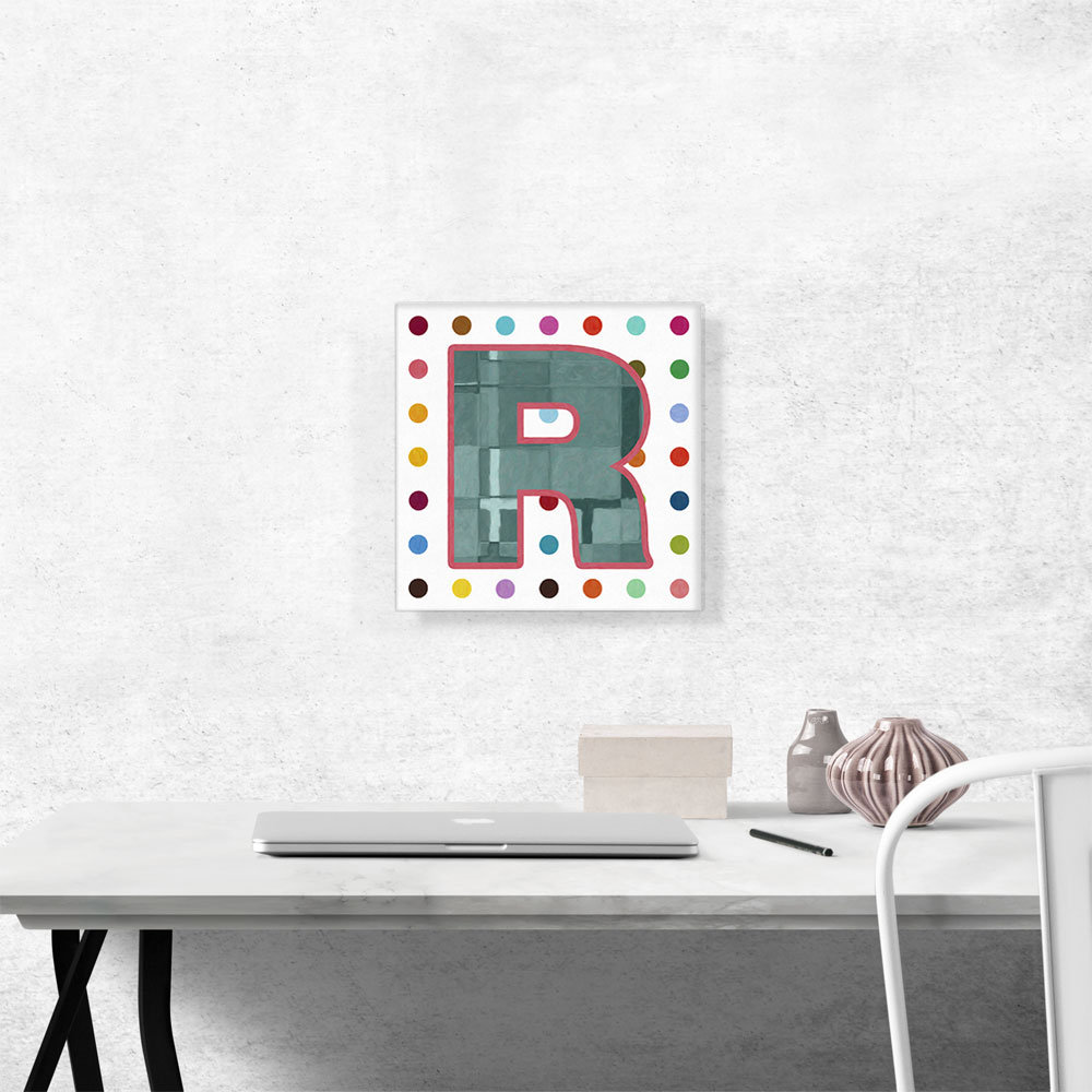 ARTCANVAS Fun Polka Dots Letter R Canvas Art Print - Wayfair Canada