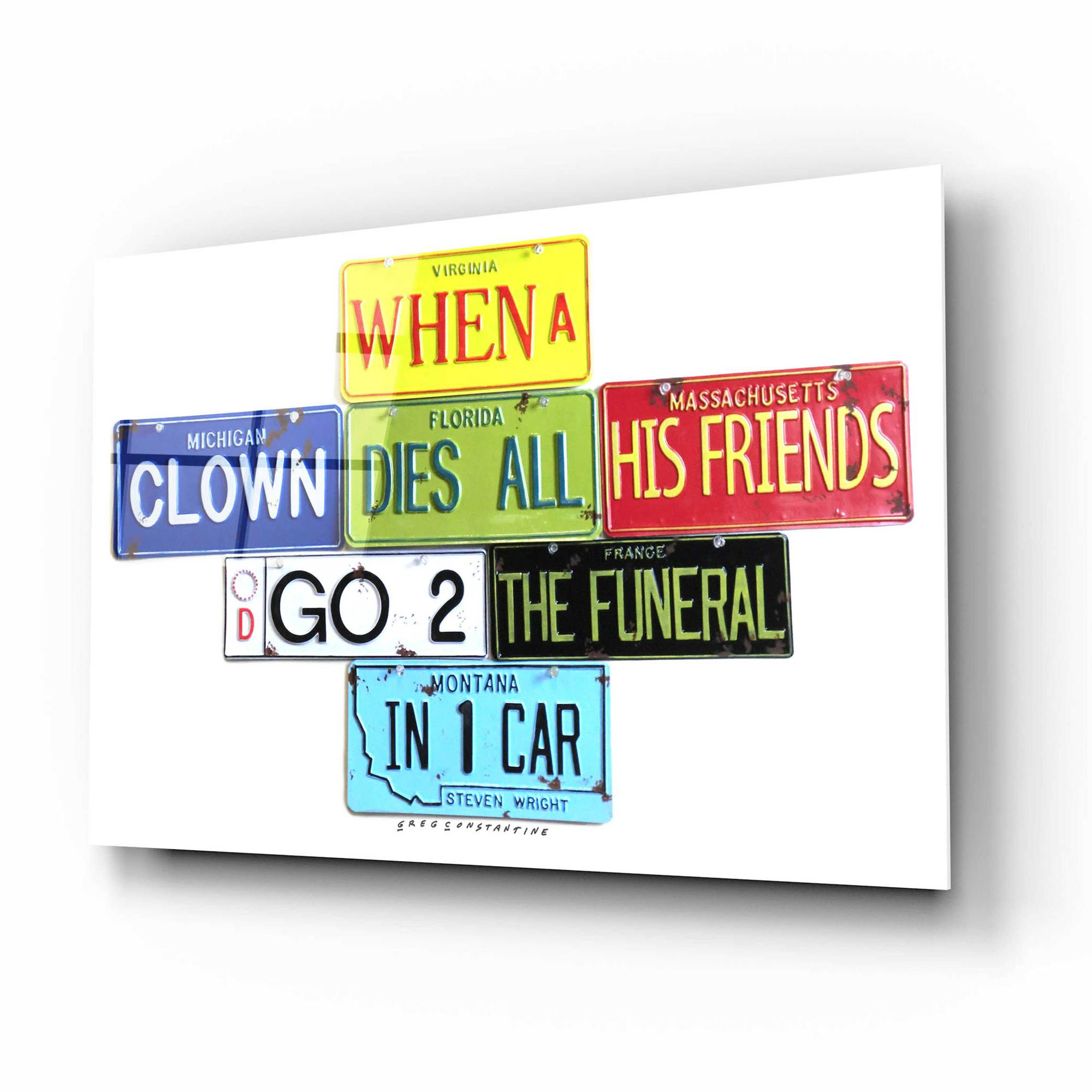 Trinx Wright When A Clown Dies On Plastic/Acrylic by Gregory ...