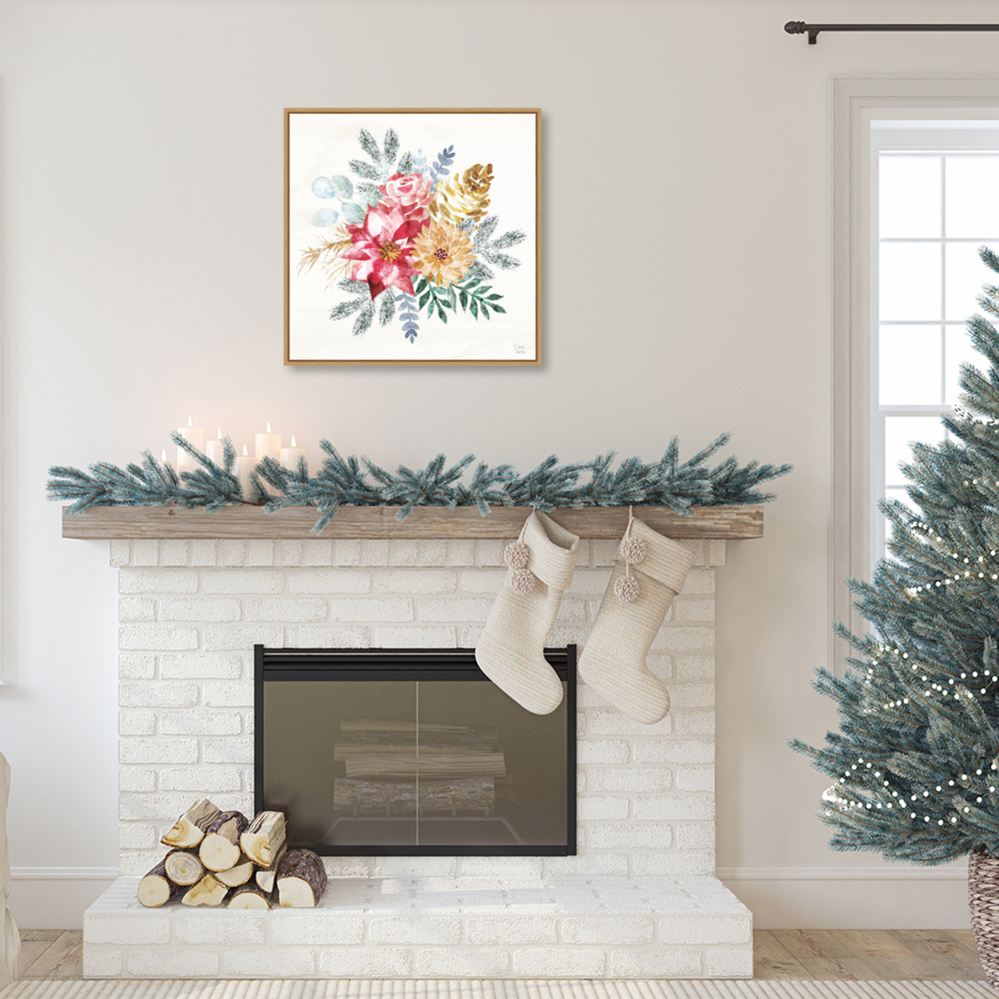 The Holiday Aisle® Dina June Holiday Sparkle II Framed On Canvas by ...