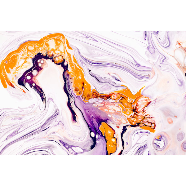 Metro Lane Maud Purple And Orange Texture by Galina Timofeeva - Wrapped ...