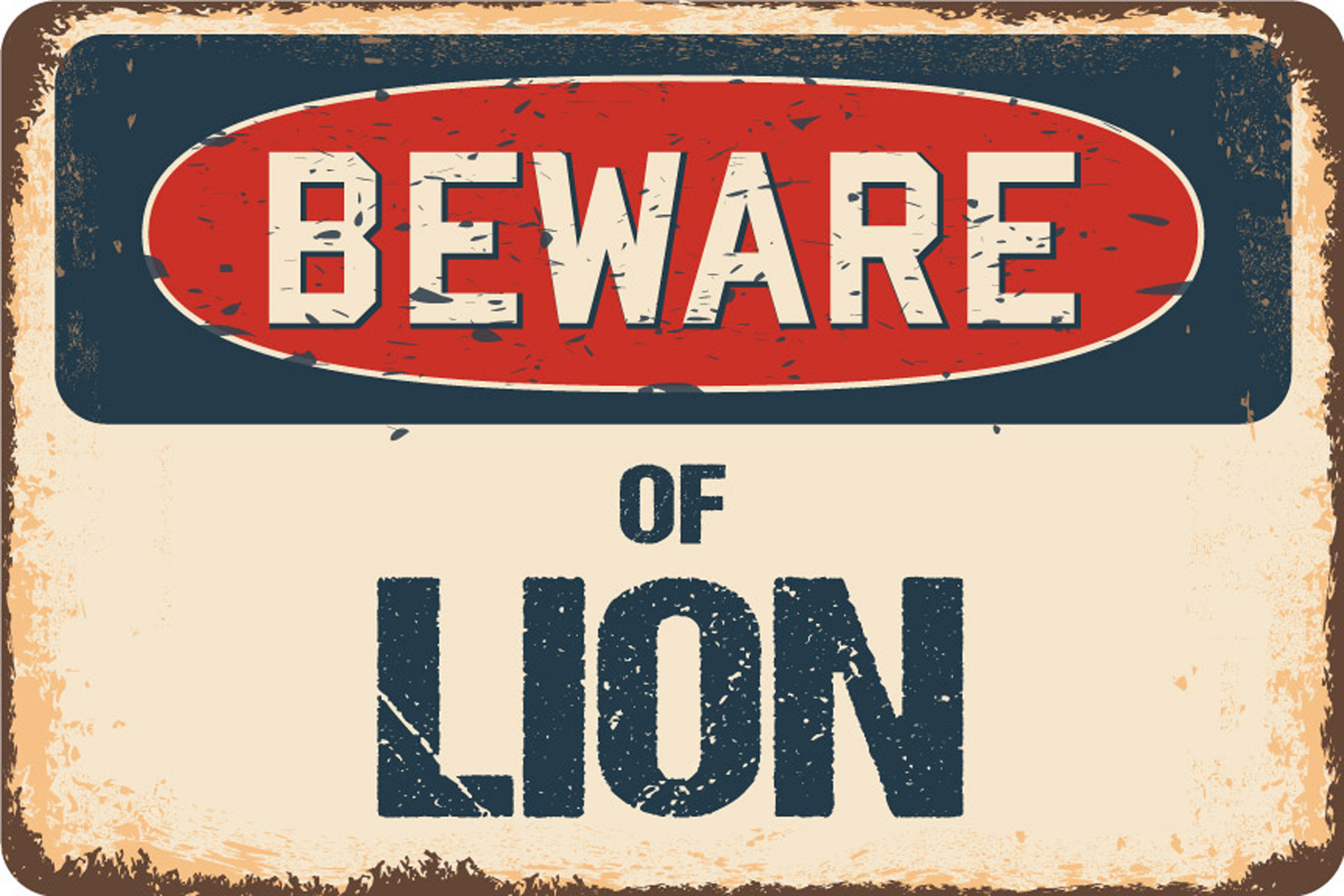 SignMission Beware of Lion Sign | Wayfair