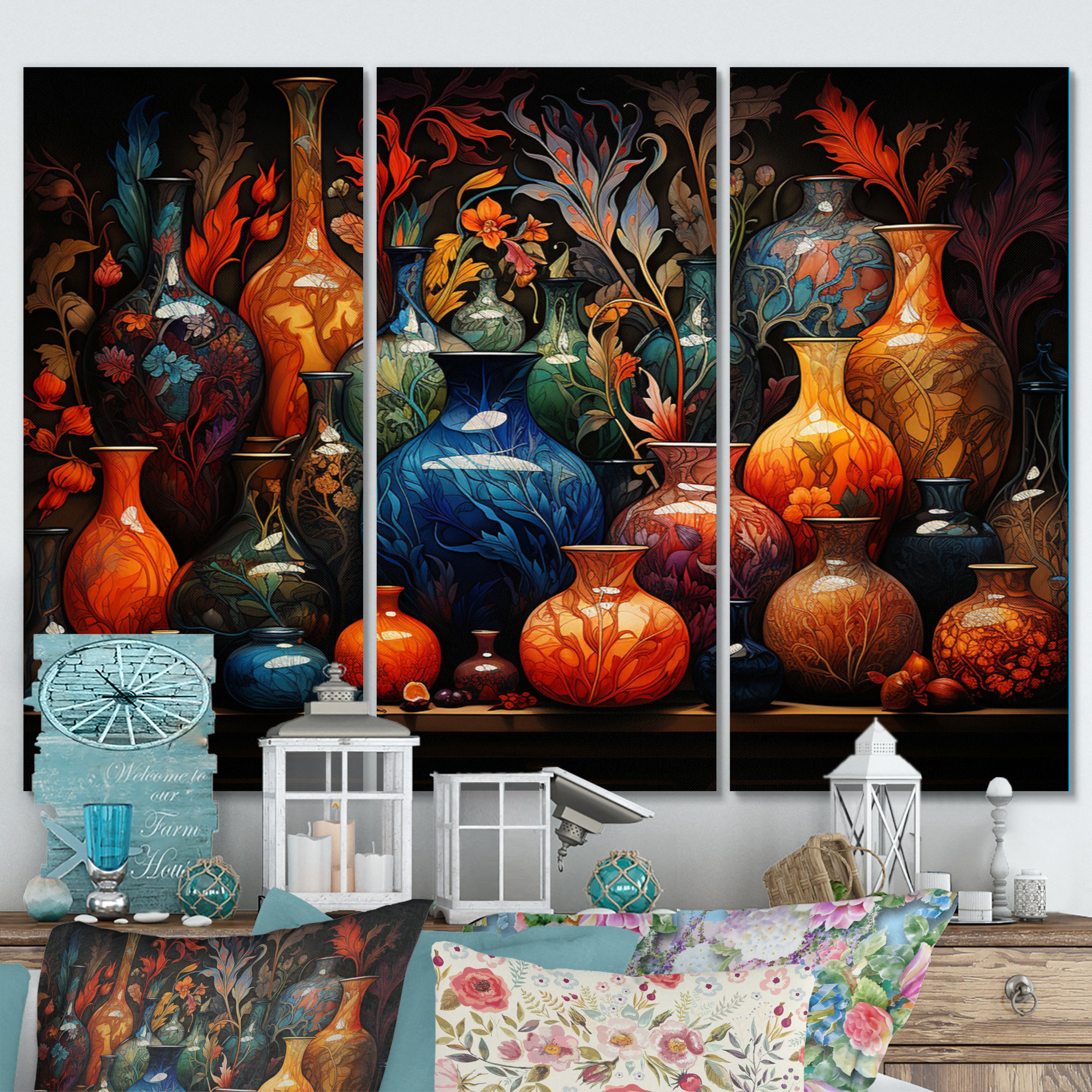 Red Barrel Studio® Islam Art Islamic Pottery I - Islamic Metal Wall Art ...