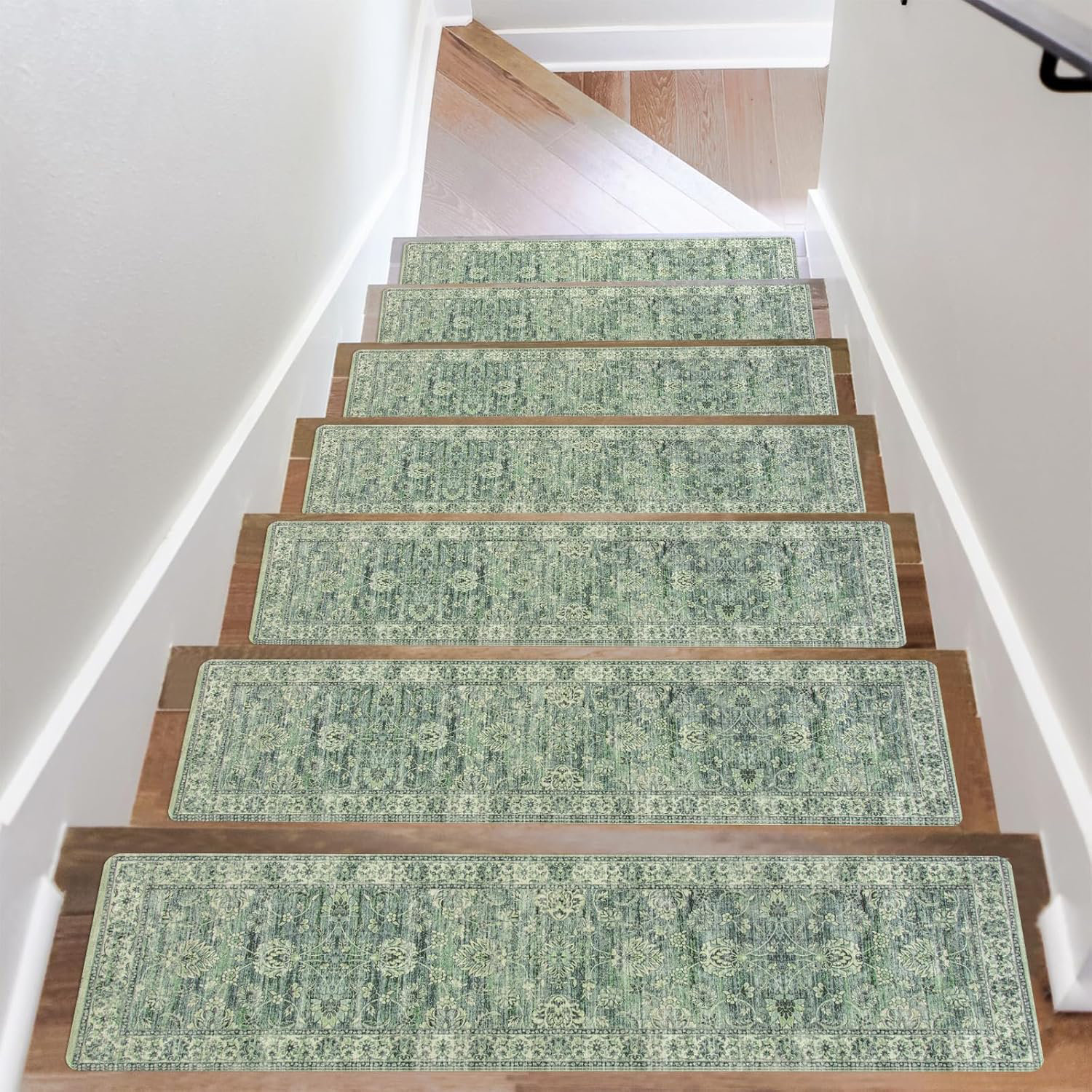 Bungalow Rose Wooden Steps With Additional Anti Slip Stair Treads | Wayfair