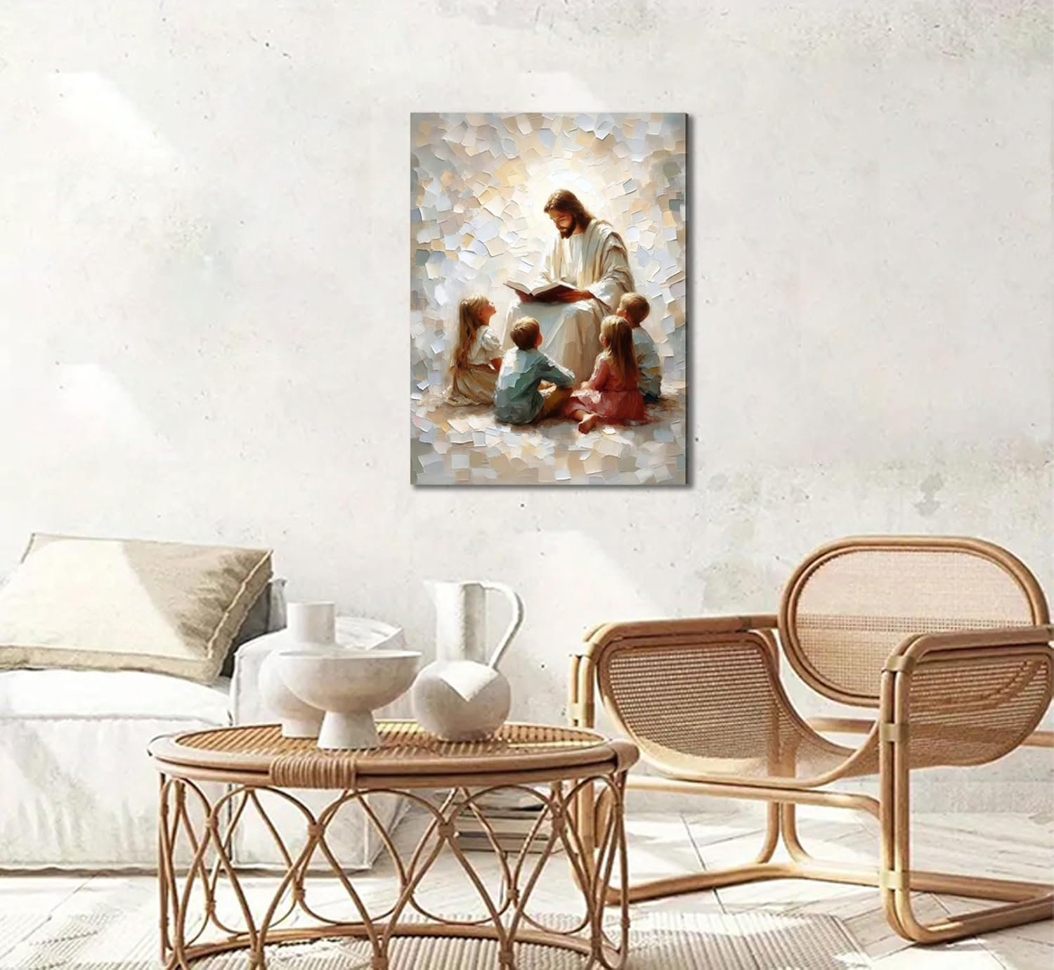 Astoria Grand Jesus Teaching Kids Canvas Wall Art Christian Children ...