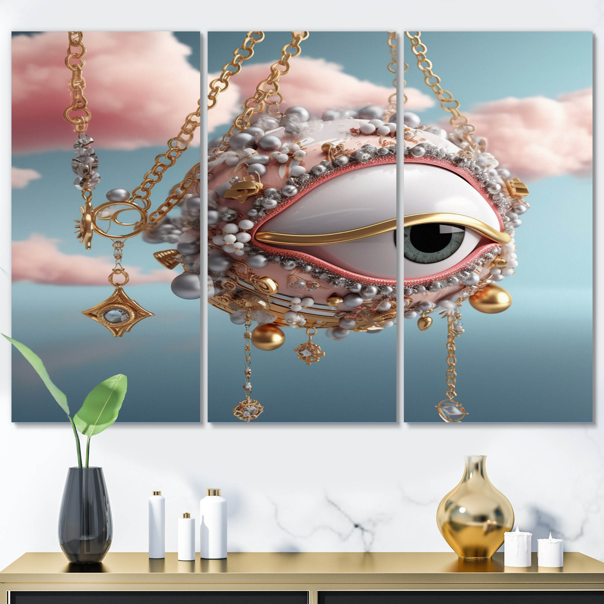 Design Art Eye Of The Beholder Surrealism I - Modern Canvas Wall Art ...
