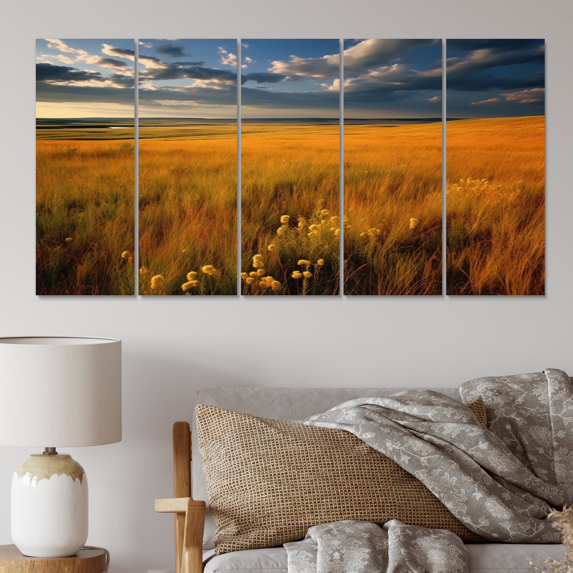 Design Art 5 Calming Meadow I Wall Decor Set Metal | Wayfair