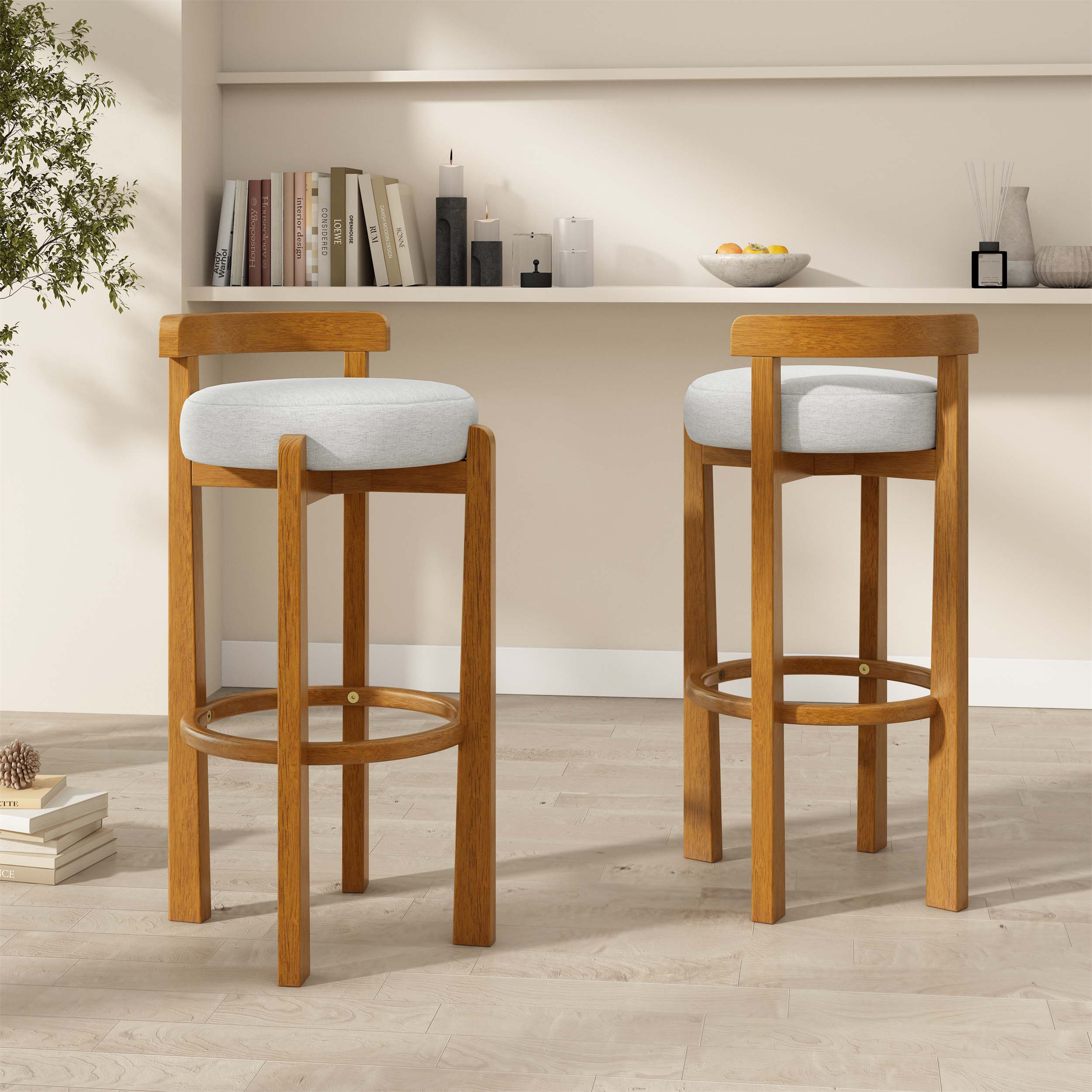 Corrigan Studio® Indoor Low Back Barstool Set Ideal for Home Bars ...