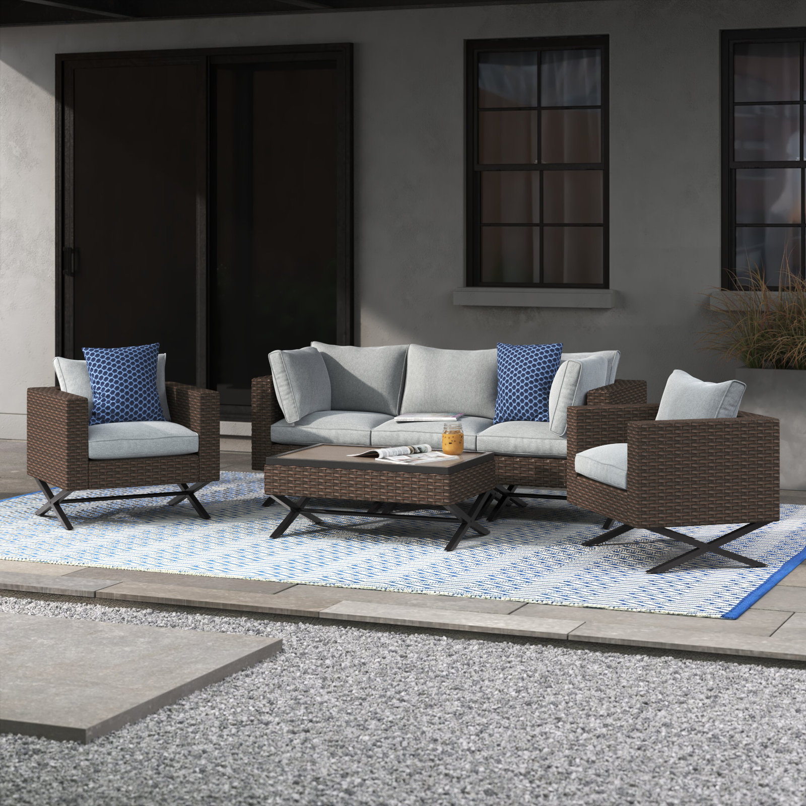 Mercury Row Boydston 6 Piece Sofa Seating Group with Cushions & Reviews ...