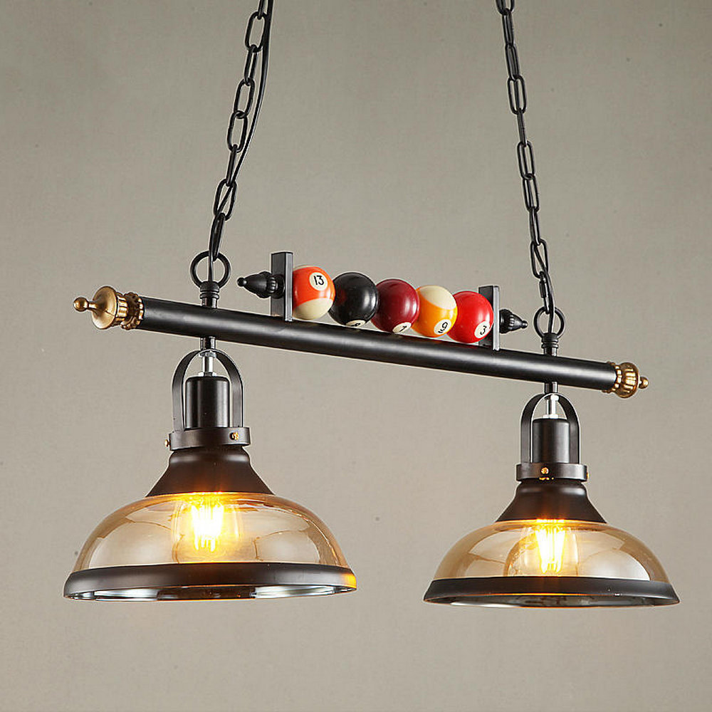 Williston Forge Jeneya 2 - Light Matte Black Pool Table Lights Pendant ...