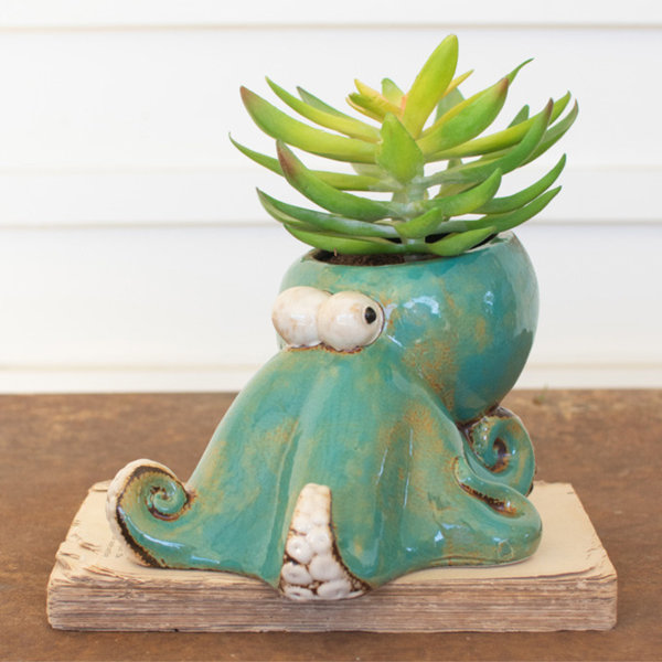 Dovecove Emmaleigh Handmade Ceramic Statue Planter | Wayfair