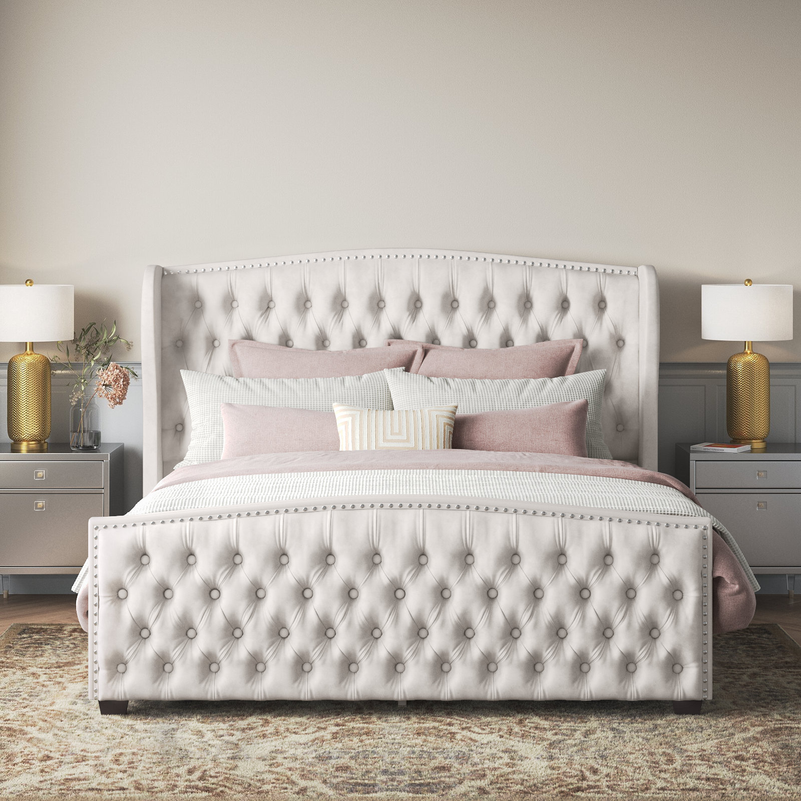 Willa Arlo™ Interiors DuJuan Deep Button Tufted Upholstered Bed with ...