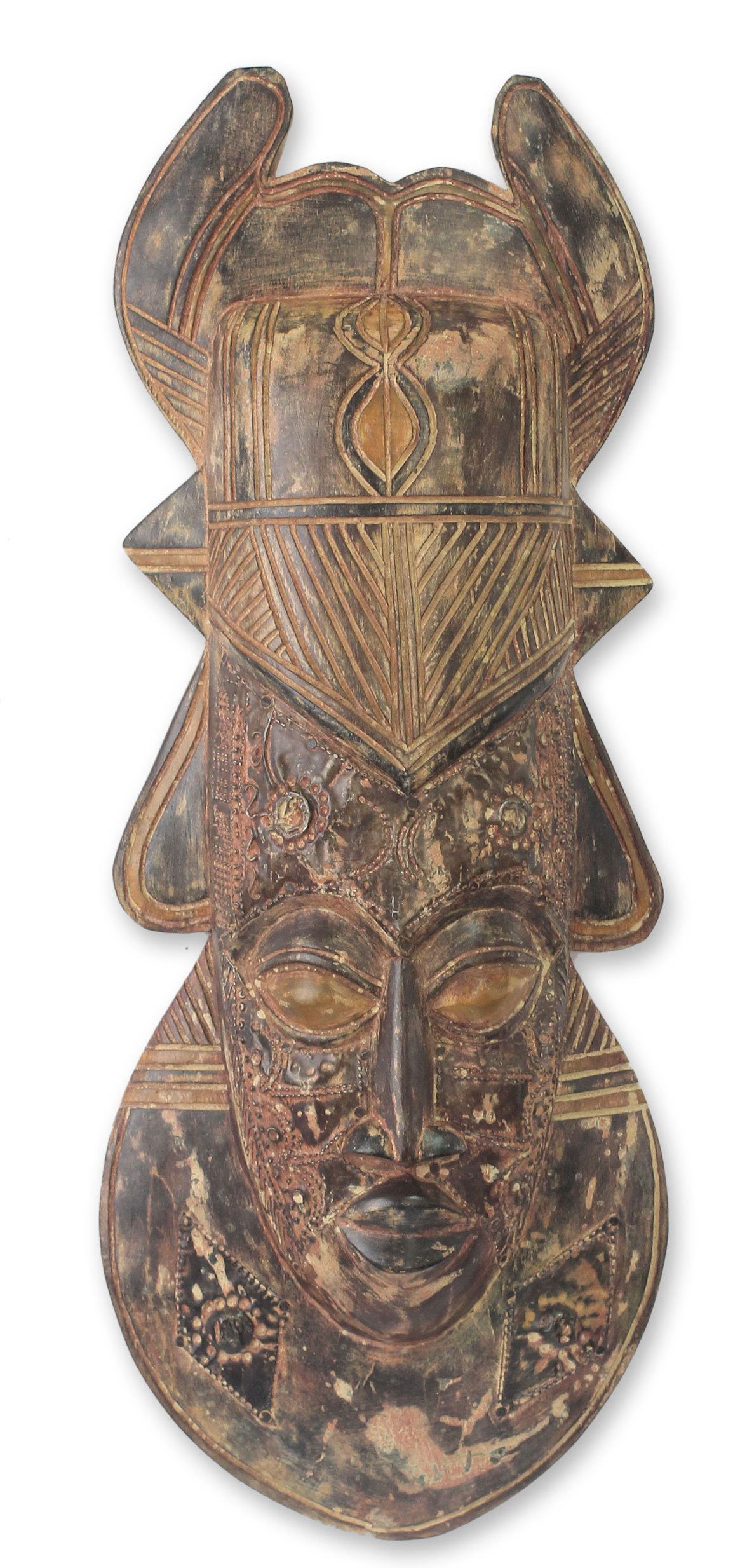 Novica King of Ghana African Mask Wall Décor | Perigold