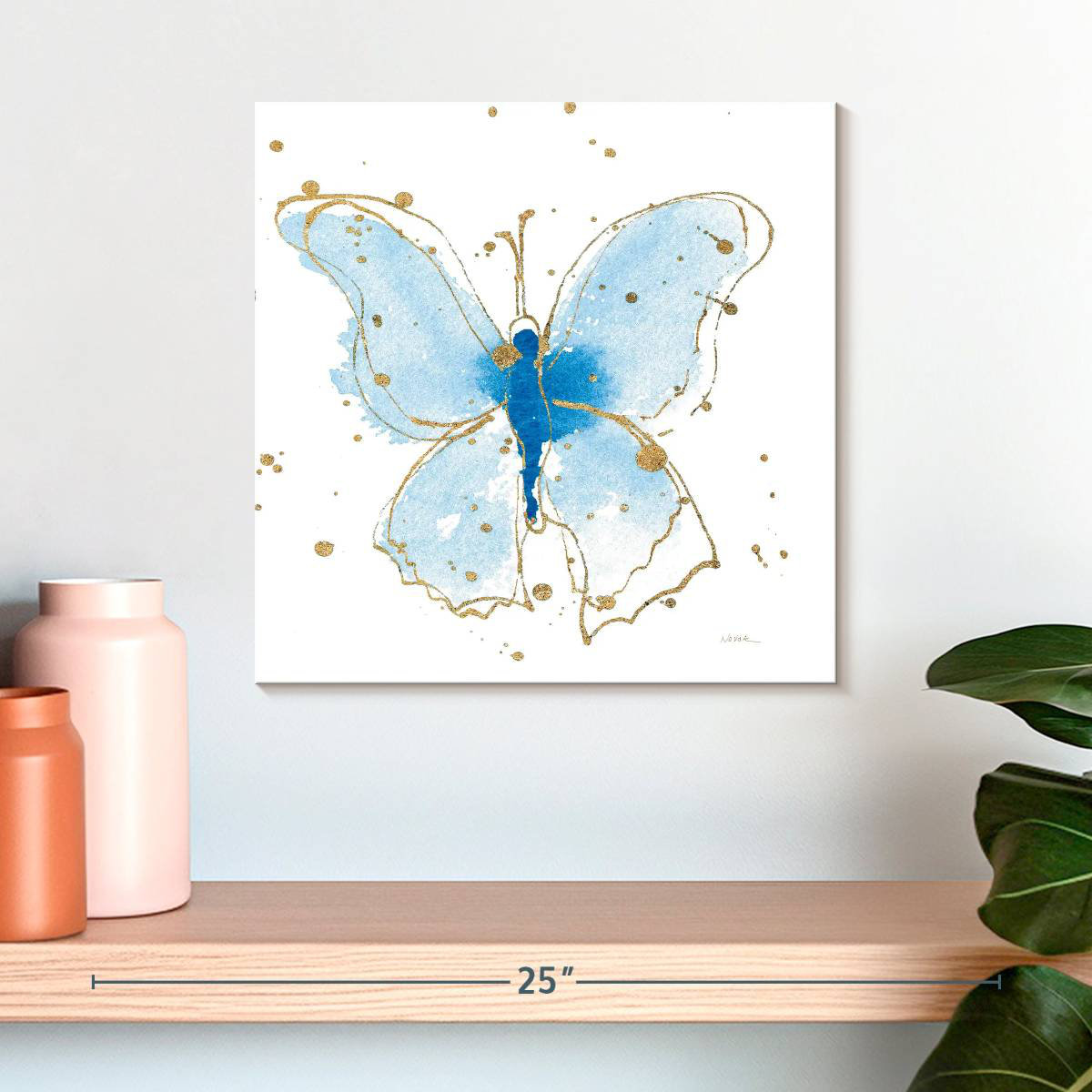 Ebern Designs Brampt Gilded Butterflies V | Wayfair