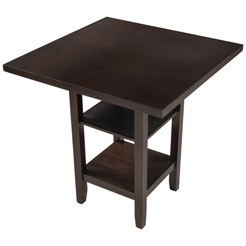 Lark Manor™ Square Wooden Counter Height Dining Table With 2-Tier ...