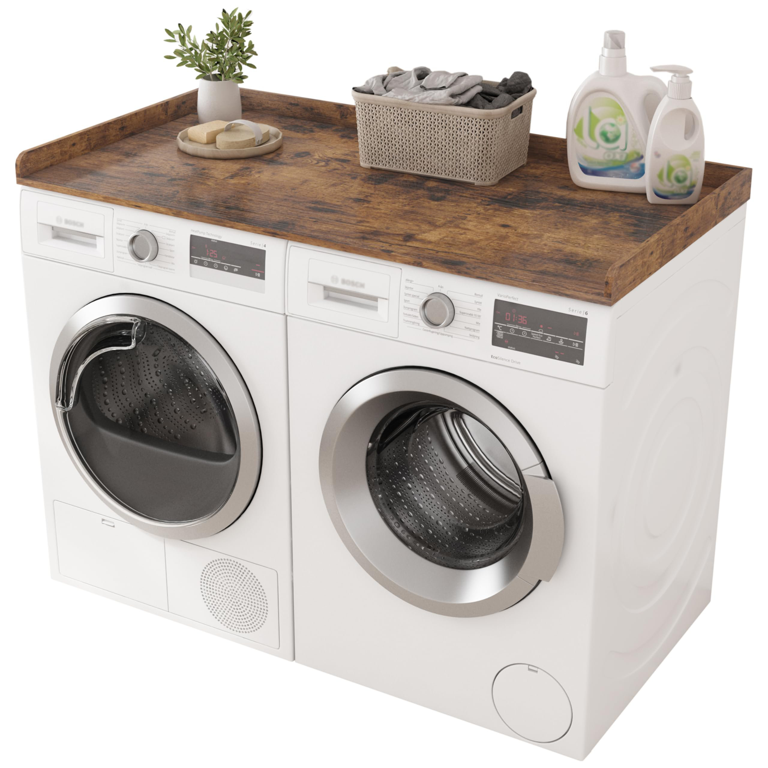 Passetas Washer Dryer Countertop,Laundry Countertop With Edge Rails,27. ...