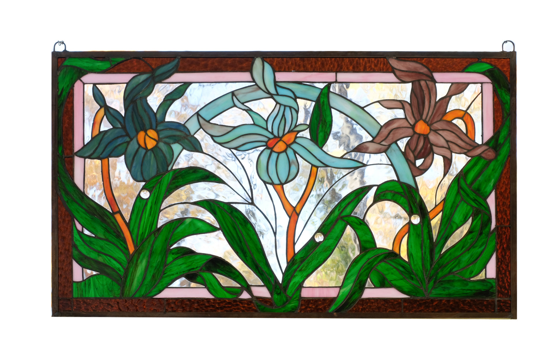World Menagerie Vitrail de fenêtre Iris Flowers - Wayfair Canada