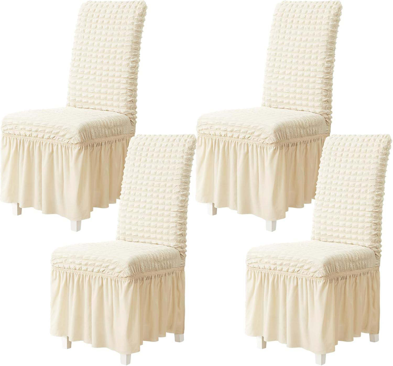 One Allium Way® Chair Covers For Dining Room Set Of 4, Washable Dining ...