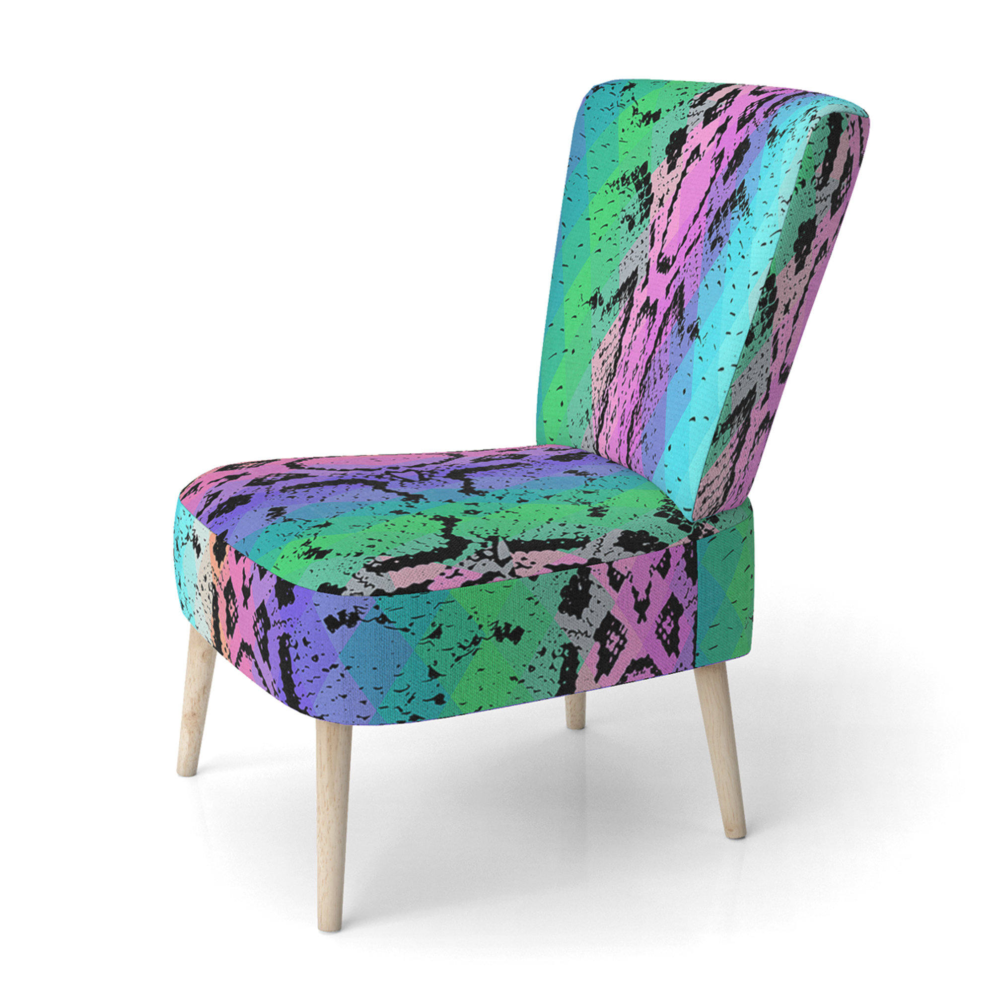 Orren Ellis Colourful Rhombus Snakeskin - Upholstered Cabin & Lodge ...