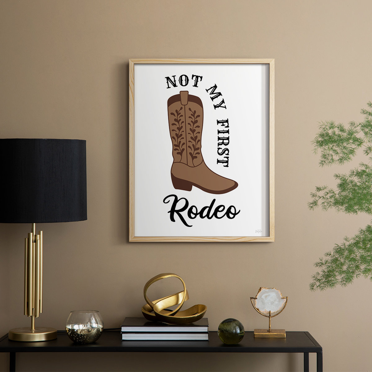 Bungalow Rose Not My First Rodeo Framed Print - Solid Wood | Wayfair