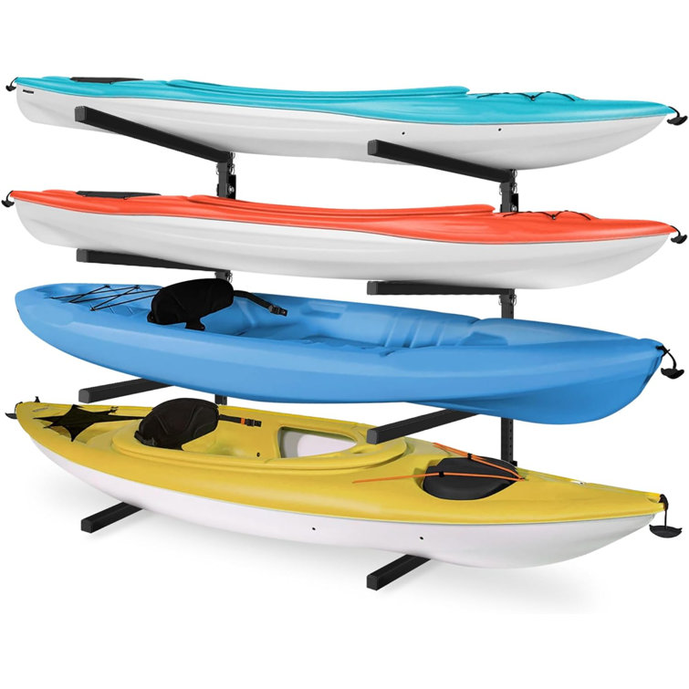 Beachcrest Home Marcie Metal 4-Level Wall Mount Kayak Rack, 400lbs ...
