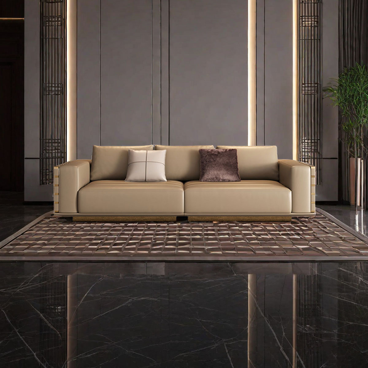 Danbenla design Light Luxury Is Simply Row Living Room Simple Sofa 112. ...