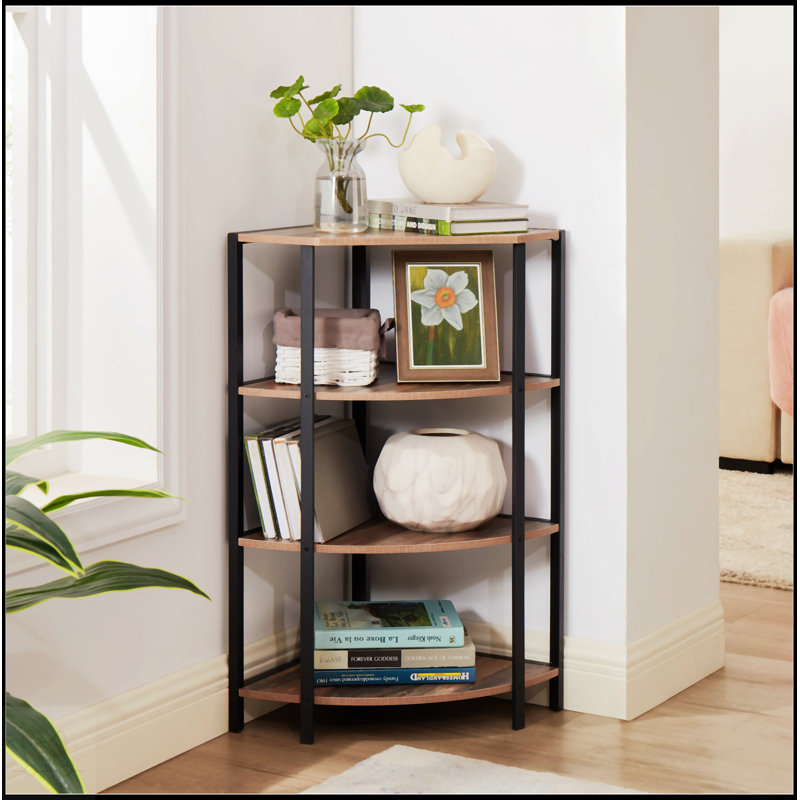 17 Stories Ulphia Corner Bookcase | Wayfair