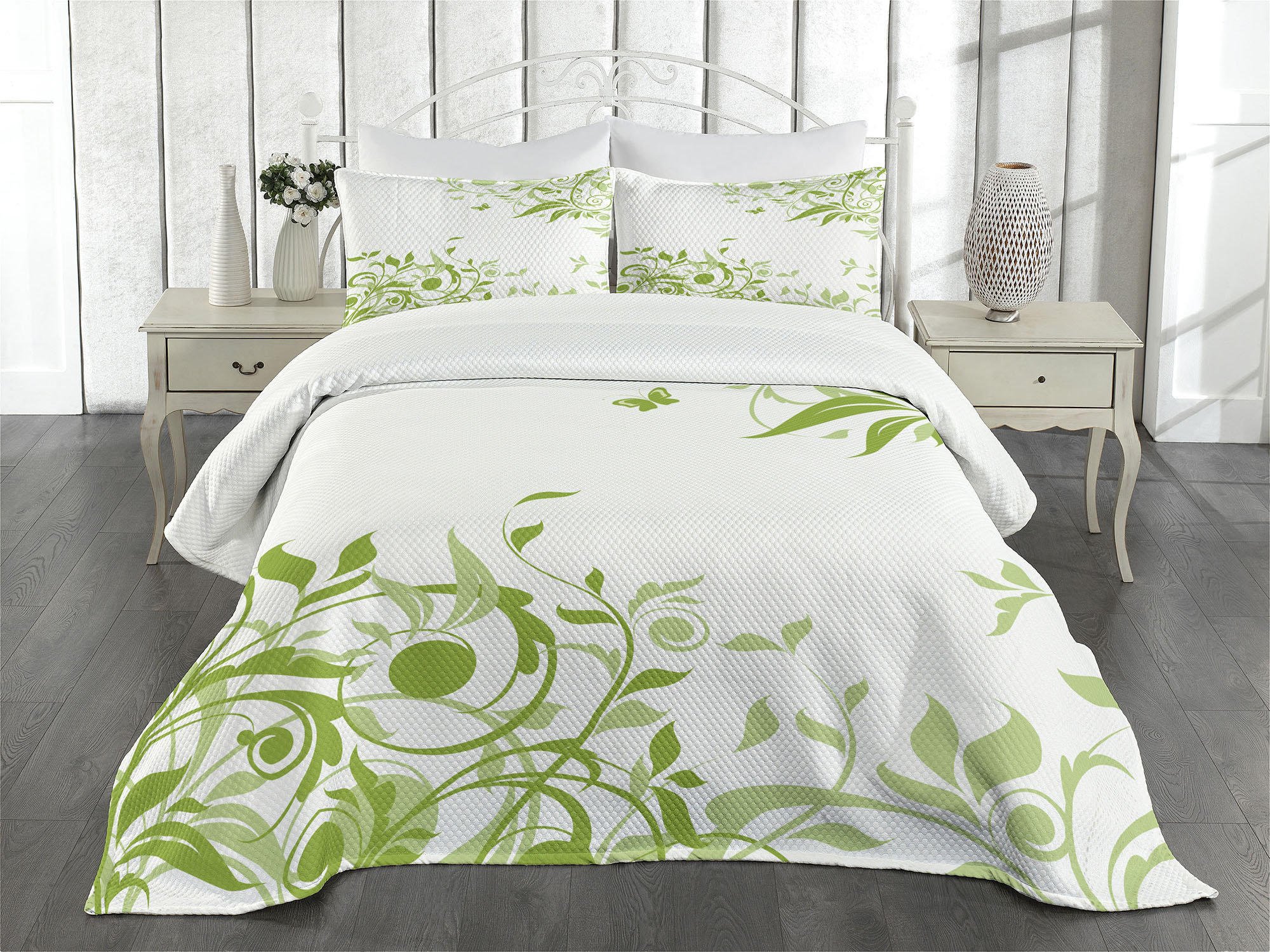 lime green bedspread