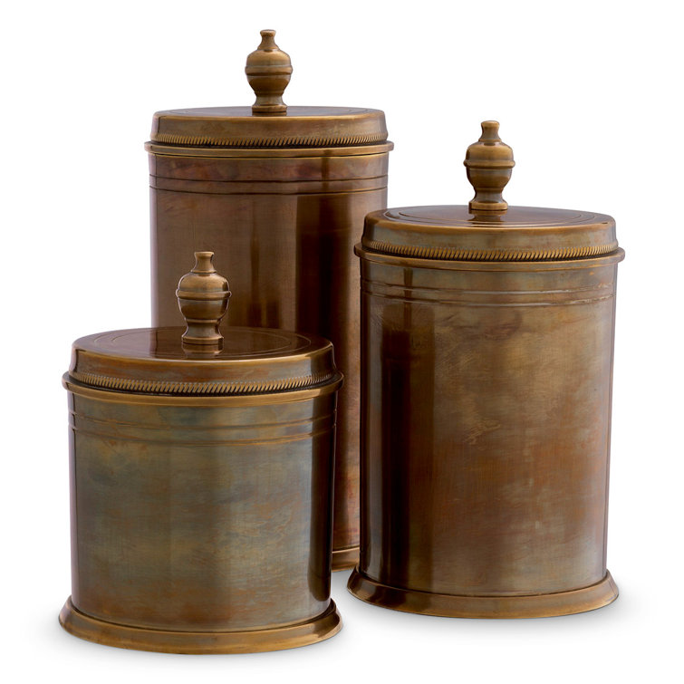 Eichholtz Gaston 3 Piece Handmade Metal Decorative Box Set | Wayfair