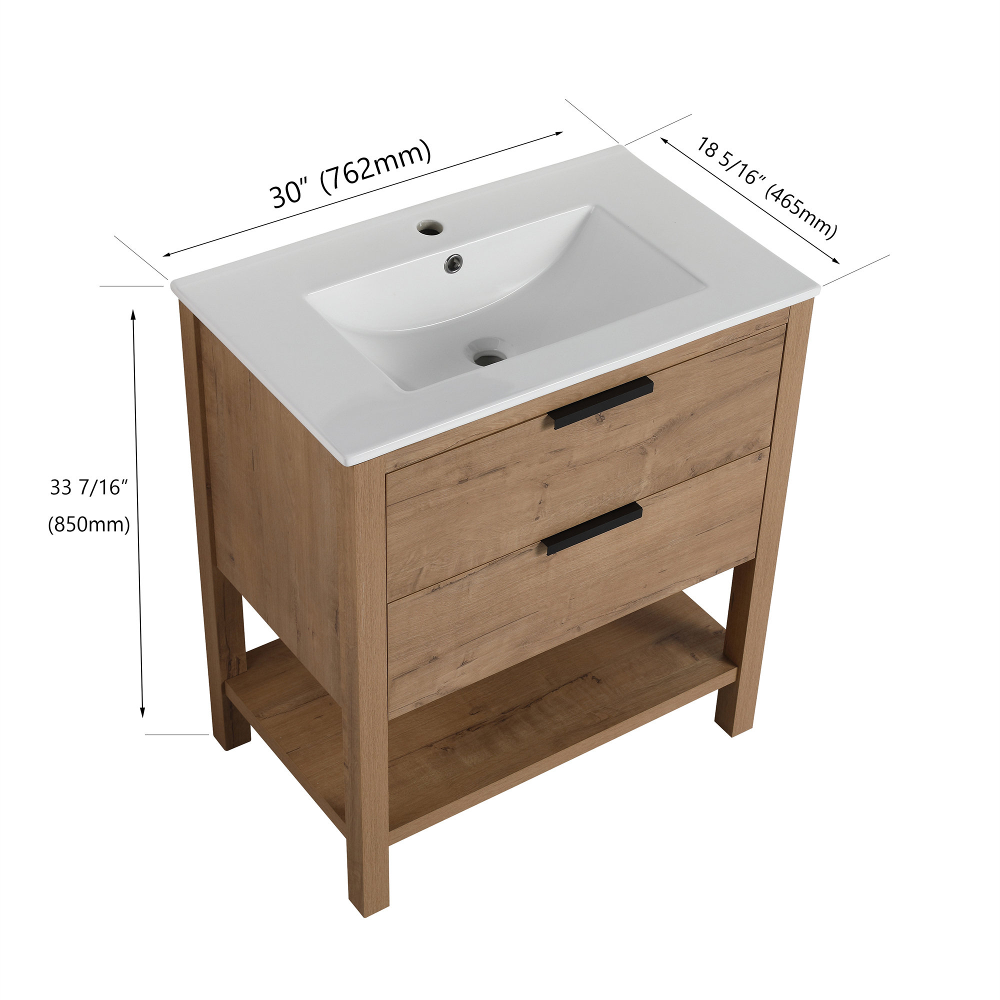 Millwood Pines Basilotto 30'' Single Bathroom Vanity Set | Wayfair
