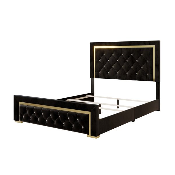 Willa Arlo Interiors Crossett Upholstered Standard Bed & Reviews | Wayfair