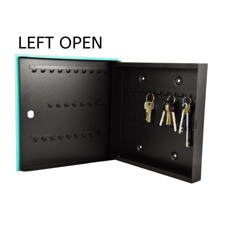 Festive Fit Home Tempered Glass Key Cabinet with Magnetic Whiteboard ...