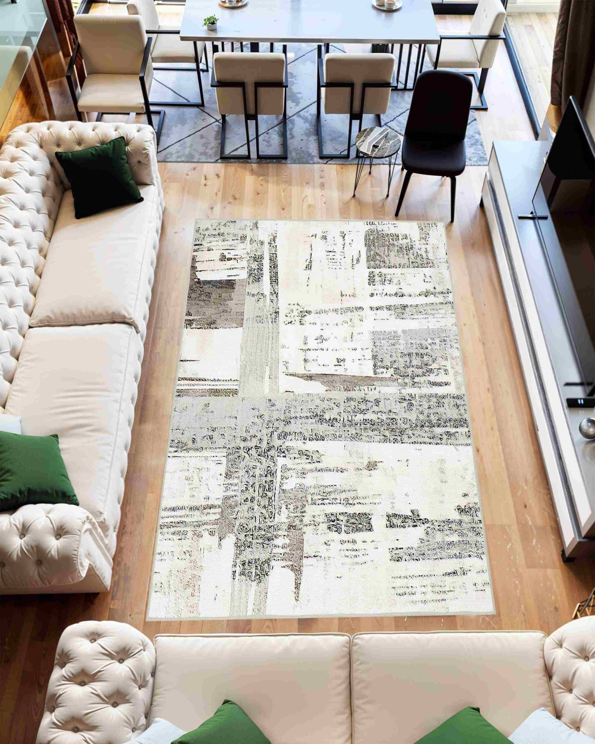 Wrought Studio™ Nyeim Machine Washable Living Room Rug Design 7701 ...