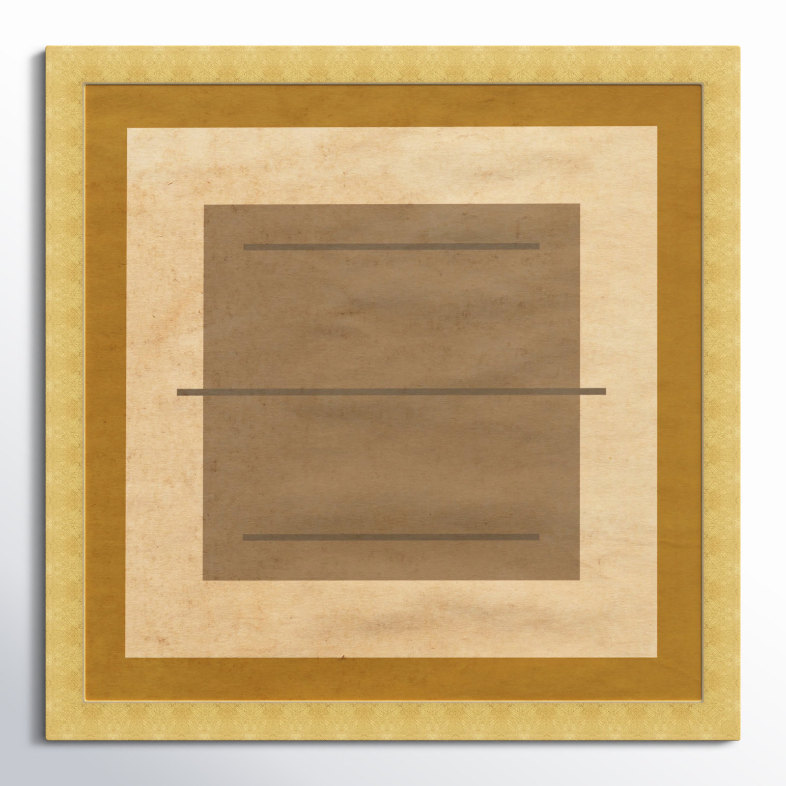 Joss & Main Abstract 'Amarillo Alberto' Geometric Wall Art Print | Wayfair
