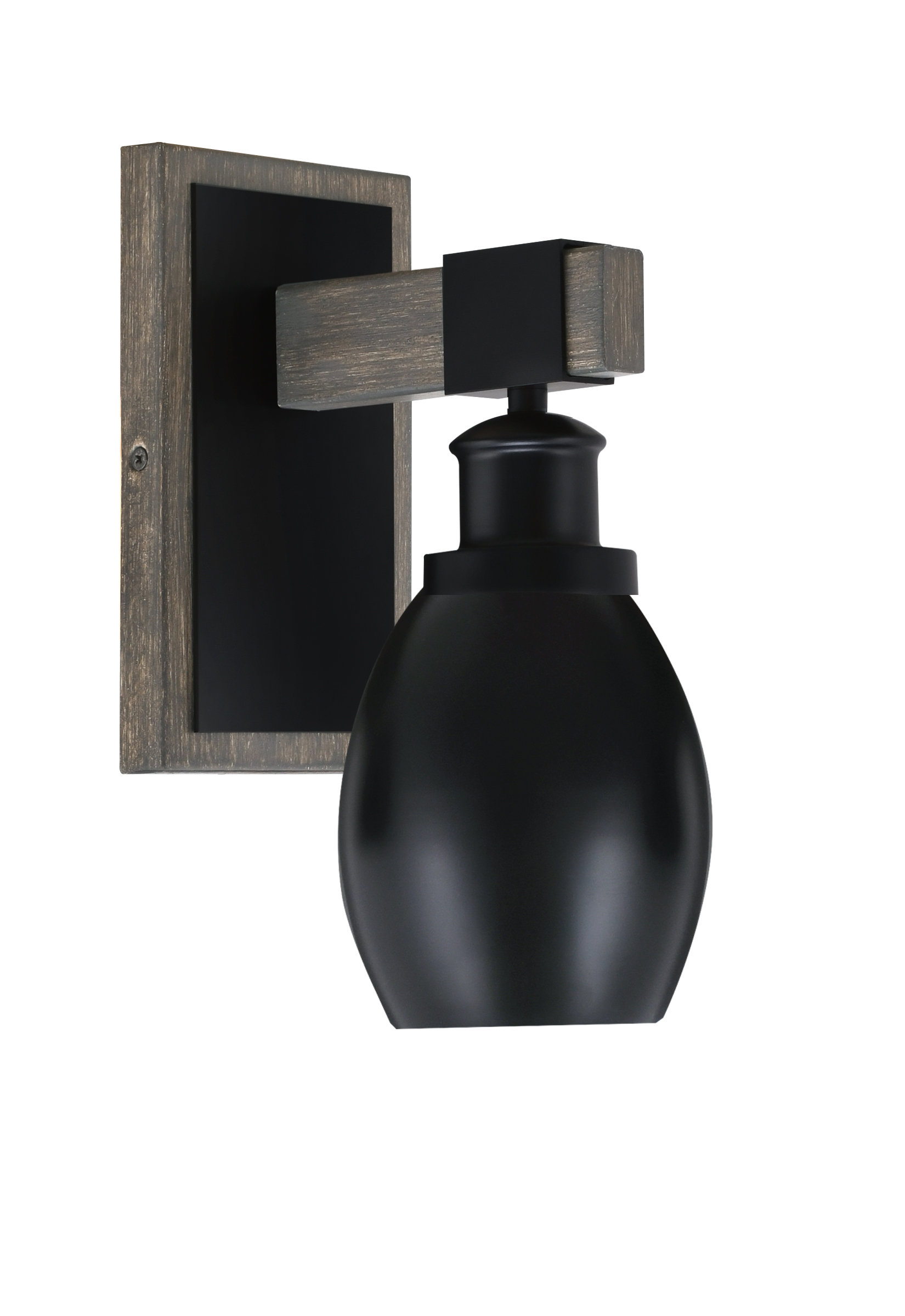 Longshore Tides Bitner Wall Sconce Shown In Matte Black & Painted ...