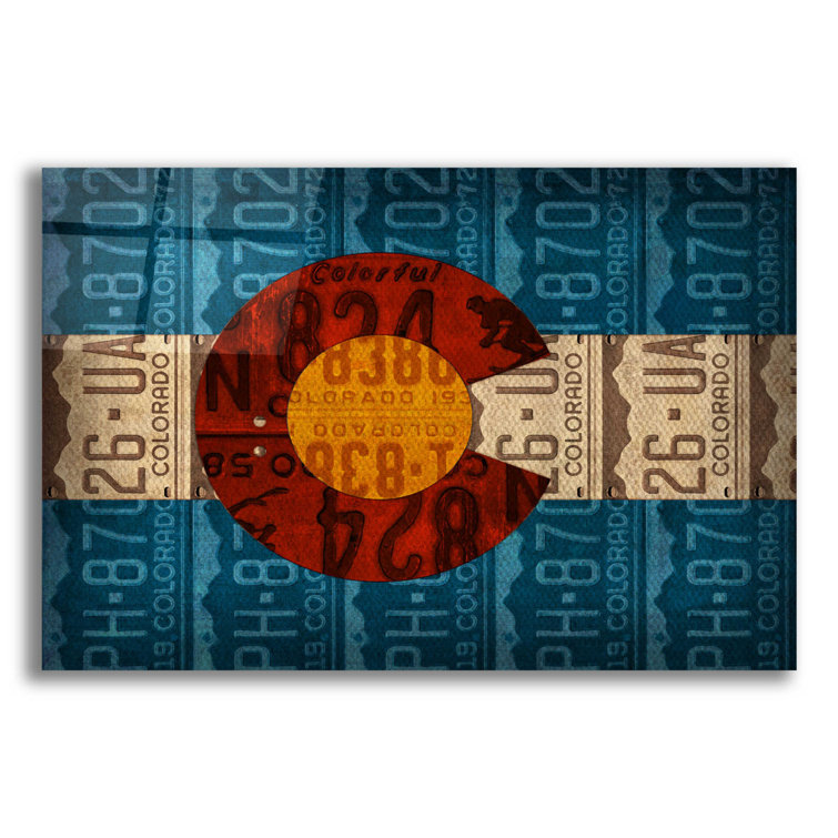 Williston Forge Colorado State Flag License Plates On Plastic / Acrylic ...