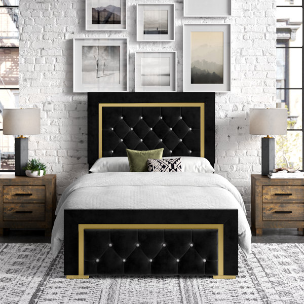 Willa Arlo Interiors Crossett Upholstered Standard Bed & Reviews | Wayfair