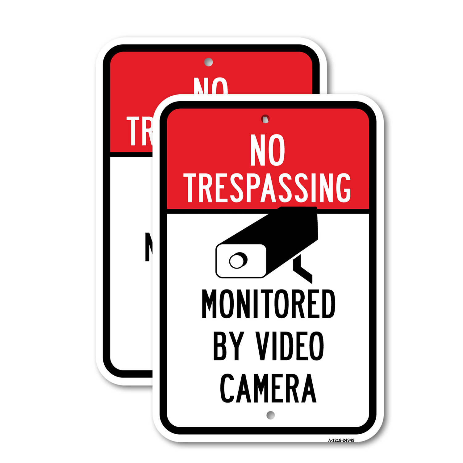 SignMission No Trespassing Monitored by Video Camera Sign | Wayfair