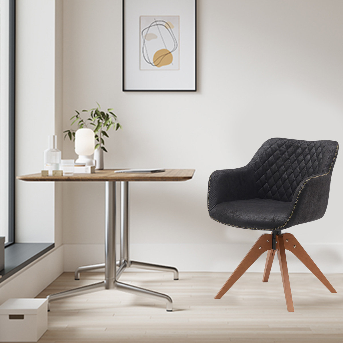 House of Hampton® Parkgate Upholstered Swivel Armchair Accent Chair ...