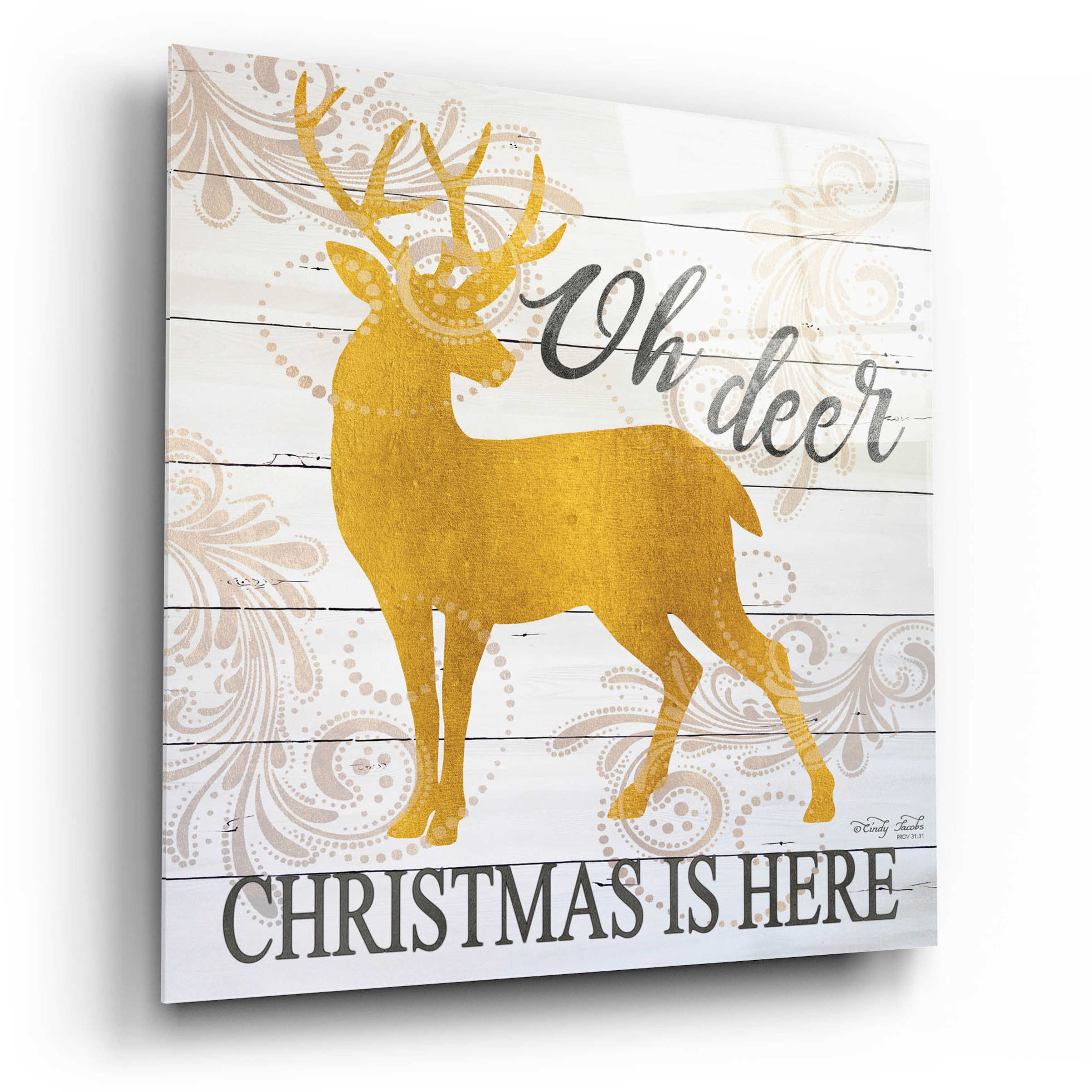 The Holiday Aisle® Oh Deer Christmas is Here - Unframed Print | Wayfair