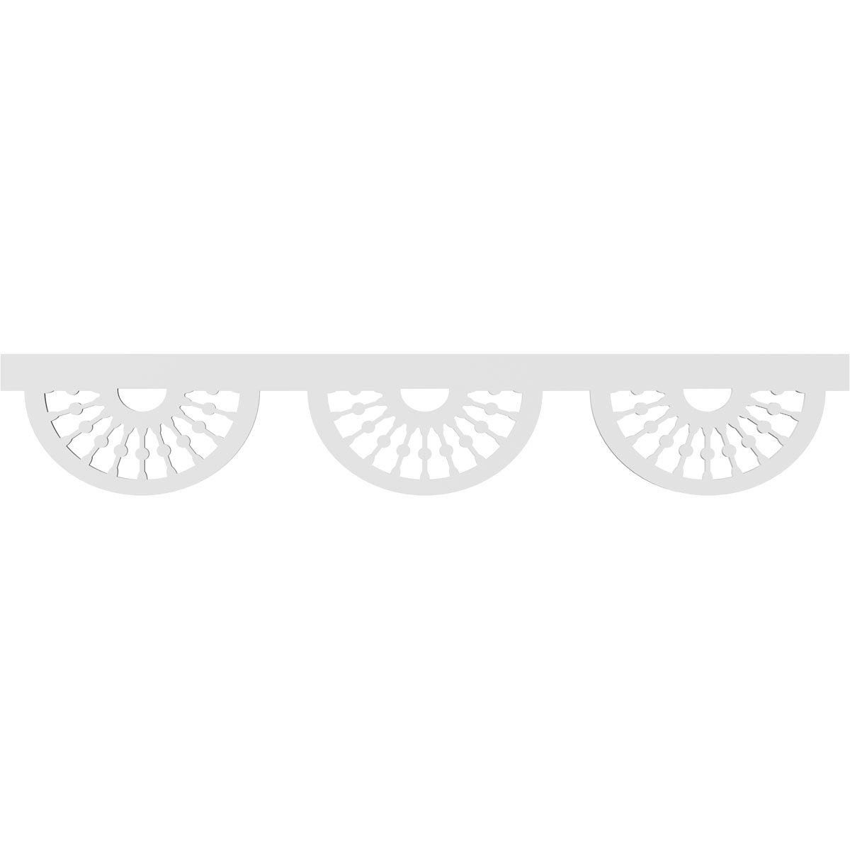 Ekena Millwork Classic Wagon Wheel Architectural Grade PVC Running Trim ...