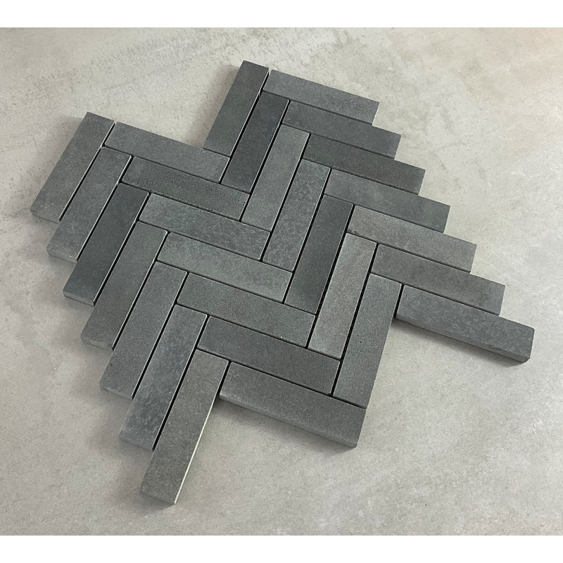 ES Stone 1" x 4" Marble Herringbone Mosaic Wall and Floor Tile ...