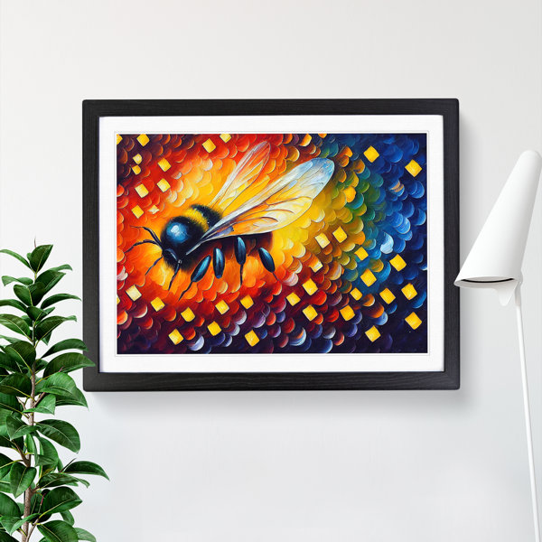 Brambly Cottage Bumble Bee Abstract - Single Picture Frame Print ...