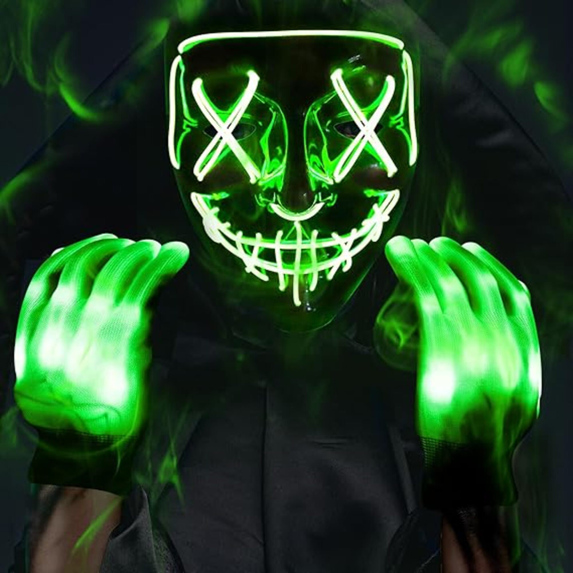 Wrought Studio™ Halloween Mask Glowing Gloves For Halloween Costume ...